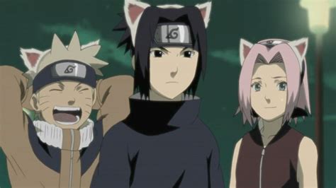 Time 7 De Orelhas De Gatinho Naruto Anime Sakura And Sasuke