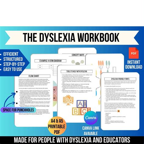 The Dyslexia Workbook Dyslexia Workbook Learn Disabilities Etsy