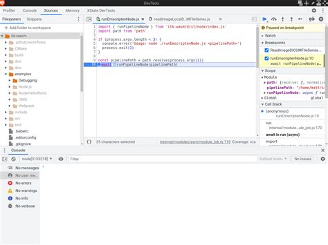 Debugging Webassembly Itk Wasm Documentation