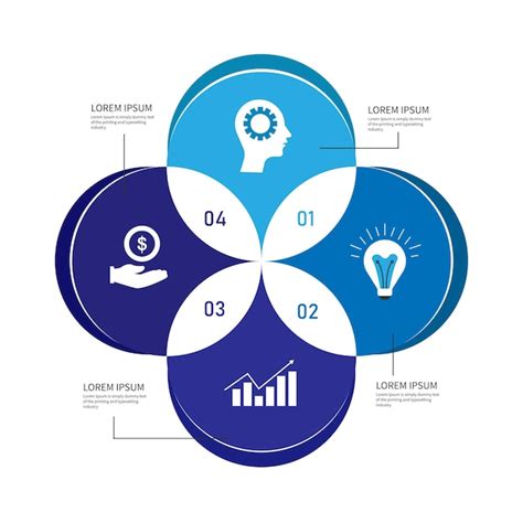 Premium Vector Vector Circle Infographic Diagram 4 Options