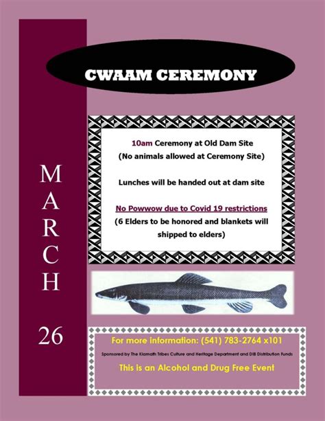 Cwaam Ceremony Klamath Tribes