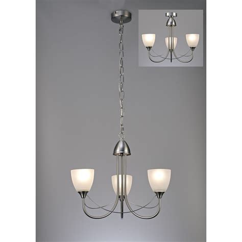 Cooper Ceiling Pendant 3 Light E14 Satin Nickel Opal Glass