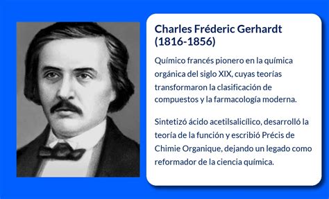 Gerhardt Charles Fréderic 1816 1856 El Químico Que Revolucionó La