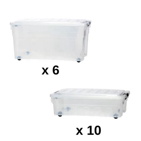 ארגזי אחסון עם גלגלים ומכסה פתרון נוח לארגון הבית