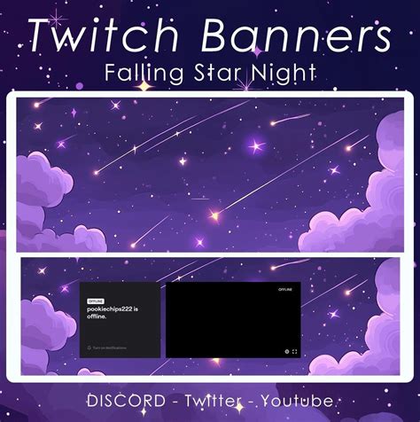 Falling Star Twitch Banner Twitter Discord Youtube Crescent