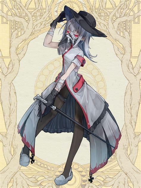 Safebooru 1girl Bandages Black Hat Black Pantyhose Breasts Dairoku