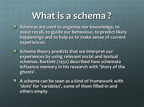 Ppt Schema Theory Powerpoint Presentation Free Download Id 2290738