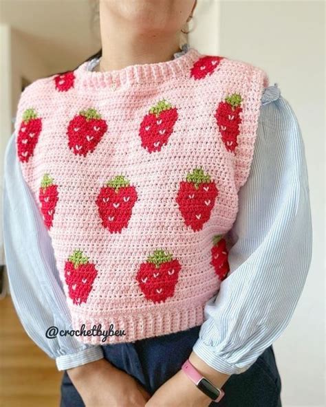 Crochet Sweater Crochet Strawberry Crochet Tutorial Pattern Crochet