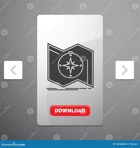 Direction Explore Map Navigate Navigation Glyph Icon In Carousal