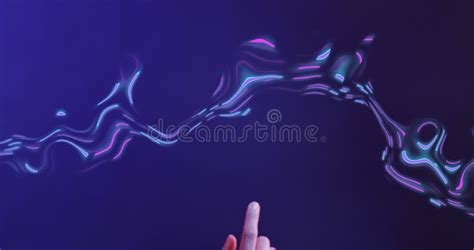 Animation Of Glowing Light Trails Of Data Transfer Stock Video Video