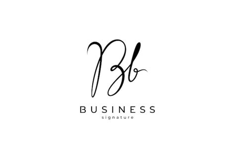 Premium Vector Initial Bb Logo In Handwriting Signature Design Style