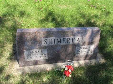 Anna E Srajhans Shimerda 1886 1975 Find A Grave Memorial