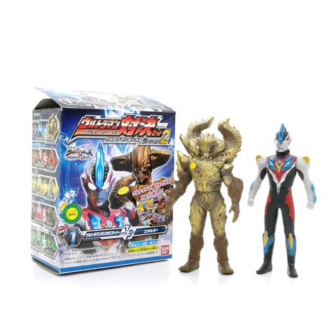 Pre Owned Bandai 11cm Ultraman Candy Food Toy Full Set Orb Dyna Belial Geed Cosmos Gomora