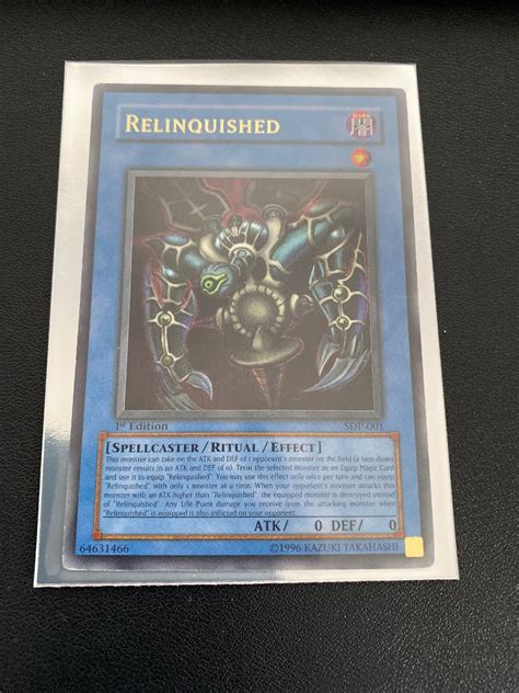 Yu Gi Oh Card Relinquished Sdp 001 Ultra Rare 1st Edition Ebay Uk