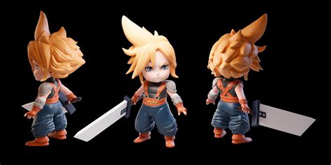 Artstation Chibi Cloud Final Fantasy Tactics