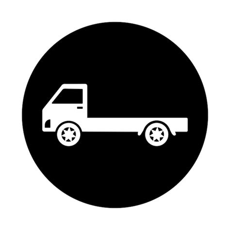 Premium Vector Chassis Truck Vehicle Icon Black Vector Graphics
