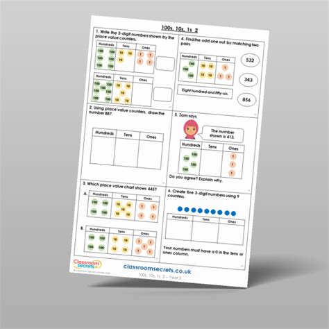 Year 3 100s 10s 1s 2 Mixed Activity Resource Classroom Secrets