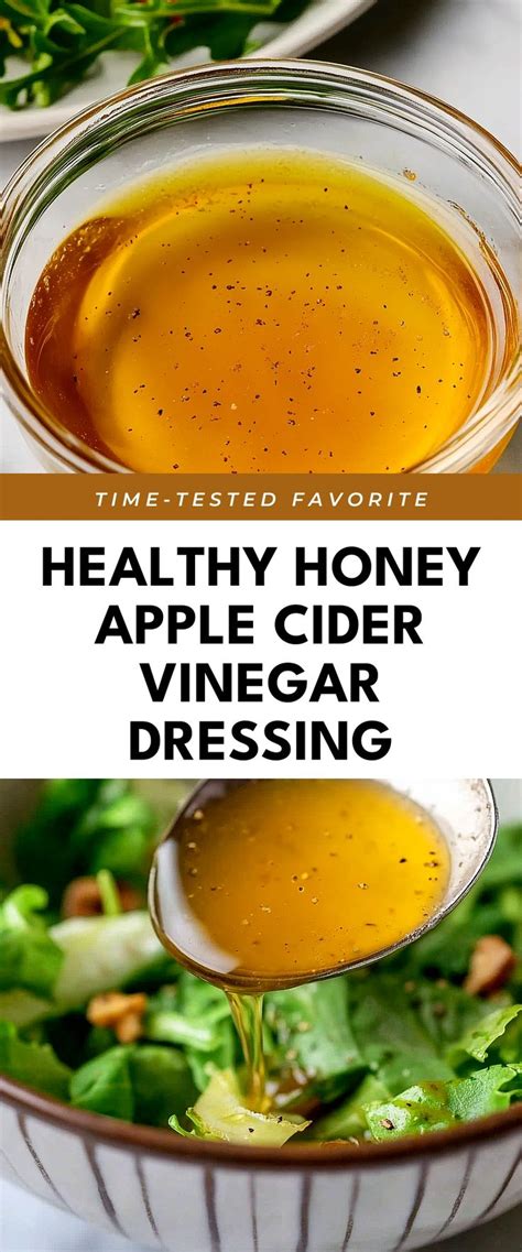 Healthy Honey Apple Cider Vinegar Dressing Recipe Healthy Homemade