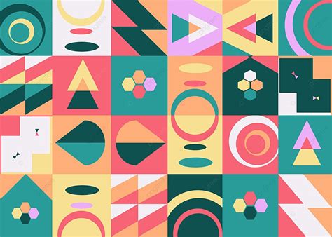 Geometric Cute Wallpaper Background Geometric Scale Tile Background
