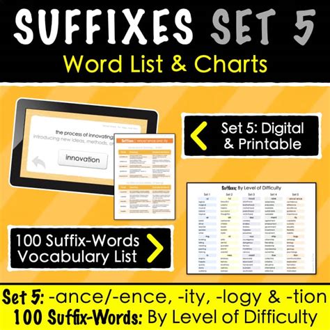 Suffixes Ance Ence Ity Logy And Tion Digital Printable Quizzes