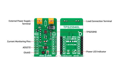 Efuse 4 Click Tps25940 Power Switch And Protection Module
