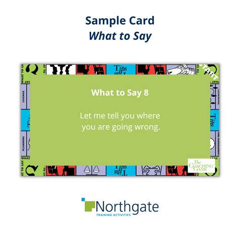 The Coaching Game™ Coaching Training Activity Northgate Training Ltd