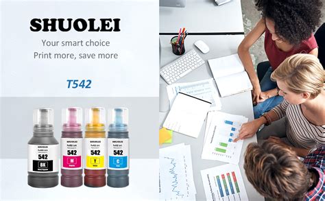Shuolei 542 Ink Compatible Refill Bottle Ink 542 T542 Work For Ecotank