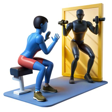 Mirror Workout Home Fitness Guide 56550292 Png