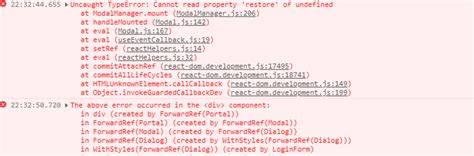 [modal] modalmanager error · issue 16817 · mui material ui · github