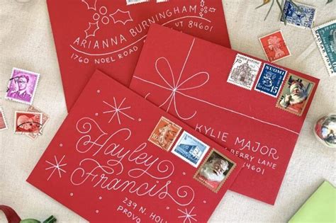Add A Flourish To Your Christmas Card Envelopes