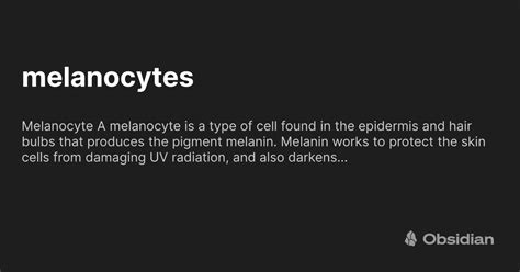 Melanocytes Obsidian Publish