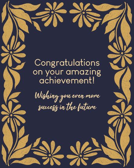 Achievement Congratulation For Greeting Cards