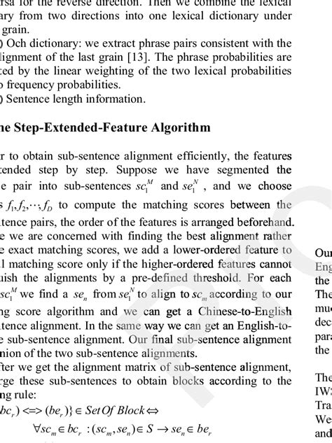 The Algorithm Of Obtaining Final Word Alignment Download Scientific Diagram