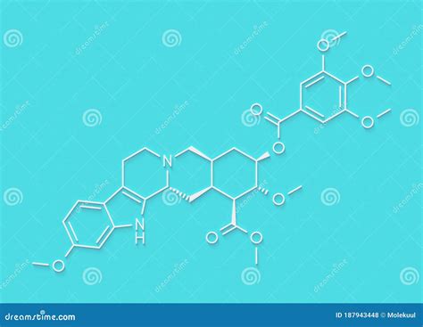 Reserpine Molecule Molecular Structures Antihypertensive Drug 3d