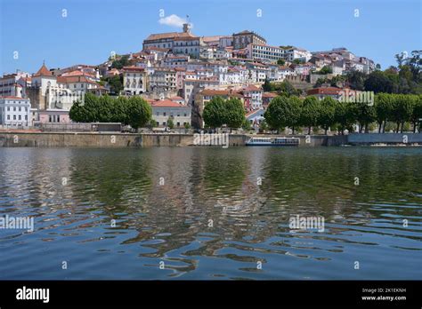 Cityscape Of European Coimbra City At Mondego River In Central District