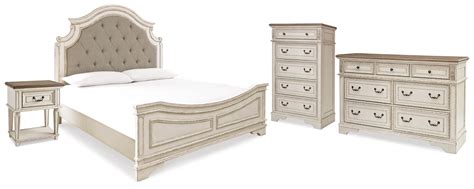 Signature Design By Ashley Realyn B743b41 King Upholstered Panel Bed