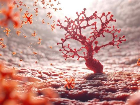 A Close Up Of A Large Cell Surrounded By Smaller Floating Particles