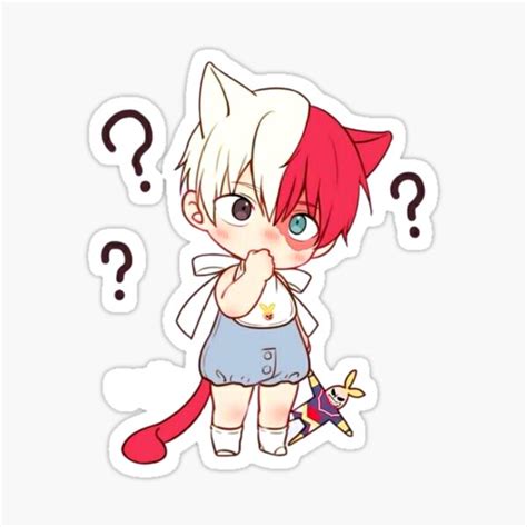 Mini Todoroki Cute Cat Lover Sticker For Sale By Badrbk123 Redbubble