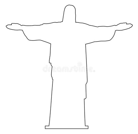 Silueta Del Redentor De Cristo Stock De Ilustración Ilustración De