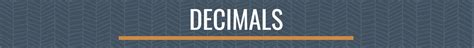Decimals Iona Maths