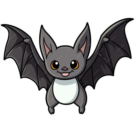 Ilustración De Vector De Dibujos Animados Lindo Murciélago Aislado