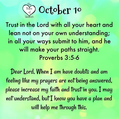 October 10 The Peace Of Heaven