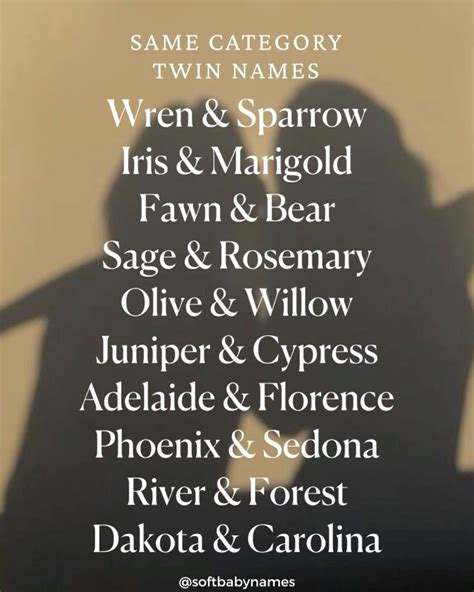 Opposite Twin Names Artofit