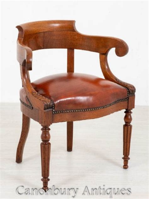 Victorian Desk Chair Antique Oak Office Chairs 1860