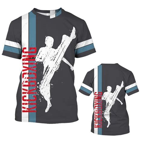Cheap Kickboxing 3d Printing T Shirt Man Summer O Neck Short Sleeve