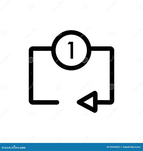 Repeat Media Player Icon Repeat One Track Symbol Vector Illustration 92737218