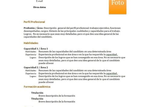 Como Hacer Un Resume De Trabajo Profesional Como Hacer Un Curriculum Vitae Funcional Pasos