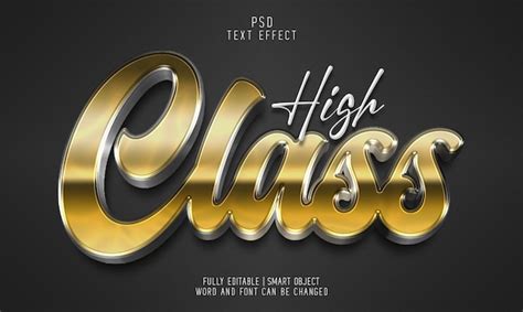 Premium Psd High Class Text Gold Editable Text Style Template