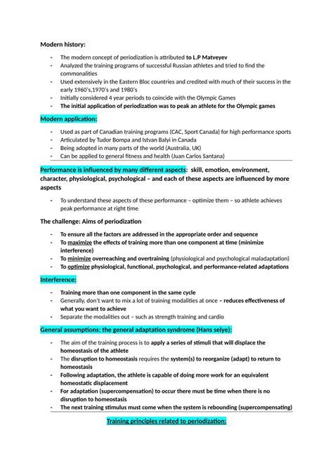 Exercise Prescription Notes Reht3002 Exercise Prescription Curtin