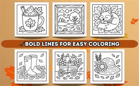 Fall Vibes Coloring Book 50 Cute And Cozy Autumn Coloring